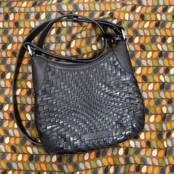 Cole Haan | Bags | Cole Haan Black Woven Shoulder Bag Crossbody | Poshmark
